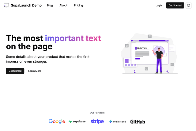 Supabase NextJS Starter Kit — SupaLaunch