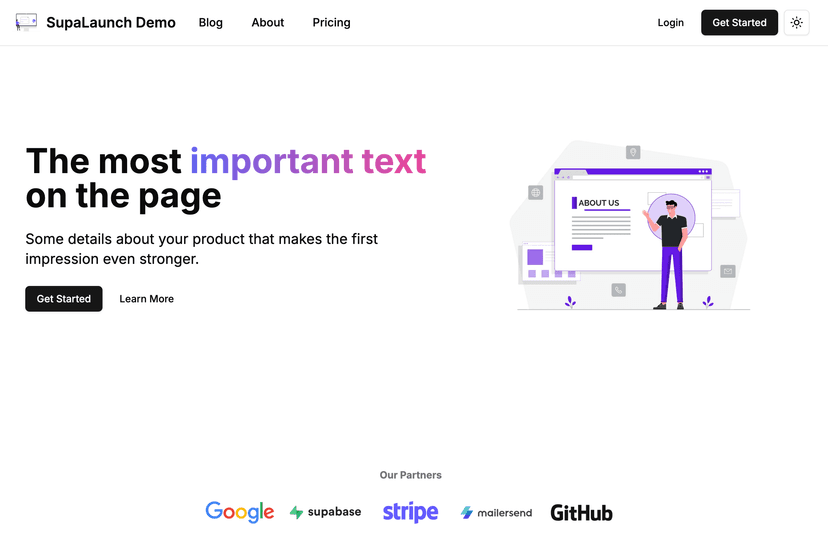 Supabase NextJS Starter Kit — SupaLaunch